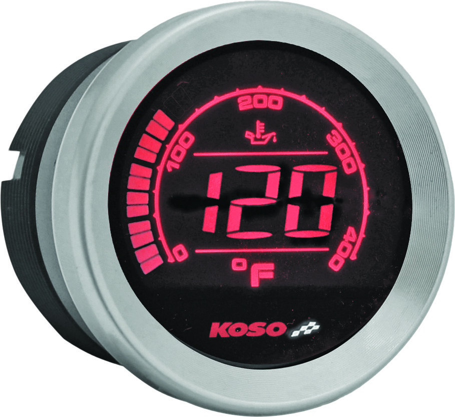 SLIPSTREAMER KOSO HD-02T 2'' OIL TEMP GAUGE SILVER BEZEL BA050500 | eBay