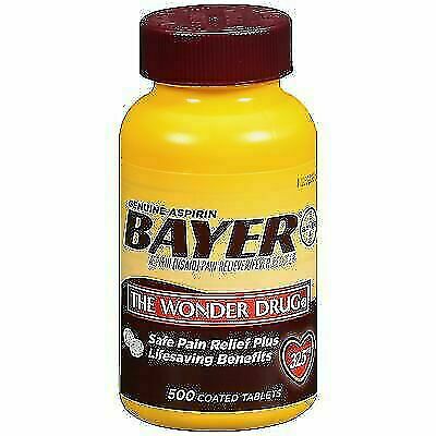 Bayer Genuine Aspirin 325mg Pain Reliever and Fever Reducer Tablets ...