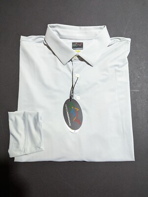 NWT MEN'S GREG NORMAN LS POLO, SIZE: 2XL, COLOR: LIGHT GRAY (M4) | eBay