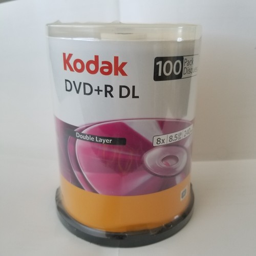 NEW Kodak DVD+R DL 100 pack 8X 8.5GB 240 Min Blank Disc Double Layer ...