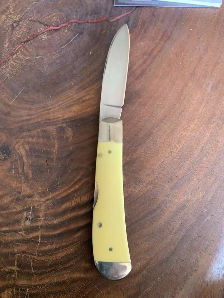 Case XX TB 312010 SS TONY BOSE Yellow TRIBAL LOCK KNIFE mint in box new ...