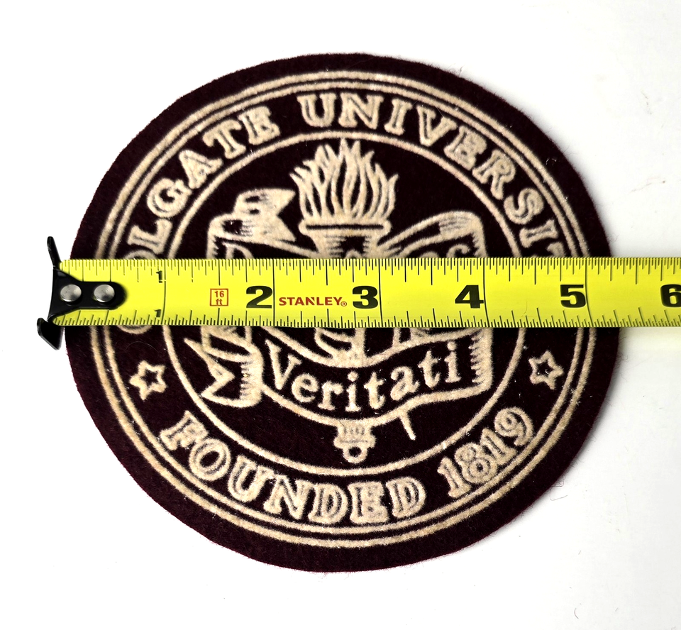 Vintage Colgate University New York 5 1/8" Felt Patch Burgundy & Off ...