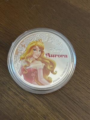 Aurora Disney Princess SILVER PLATED COIN COMMEMORATIVE NEW ZEALAND ...