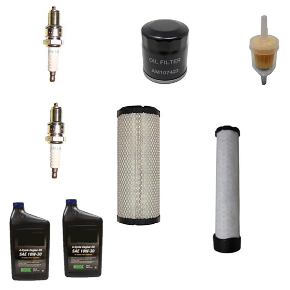 Filter Tune-Up Kit w/10W-30 Oil & Spark Plugs BPR4ES Fits Kawasaki ...