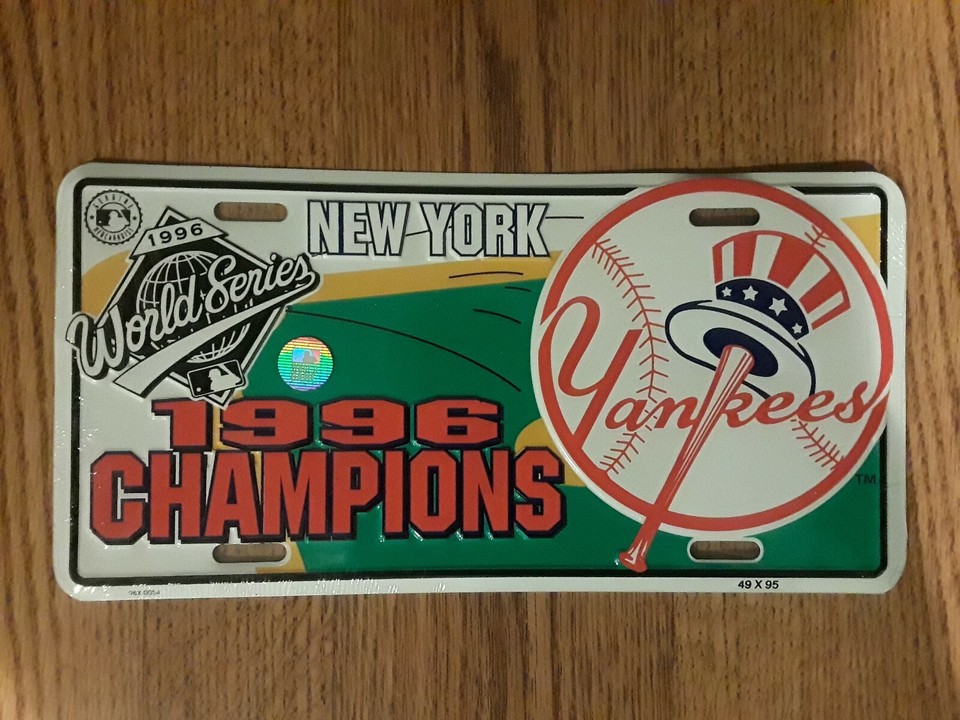 New York Yankees 1996 World Series Champions Licence Plates----Five (5 ...