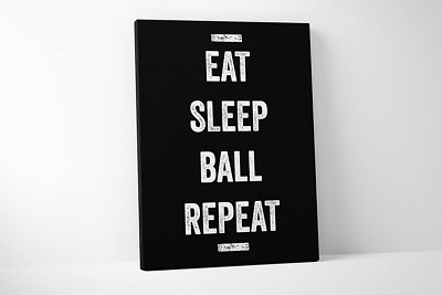 Eat Sleep Ball Canvas - Sports Basketball Gift - Team (16 X 20 Inches ...