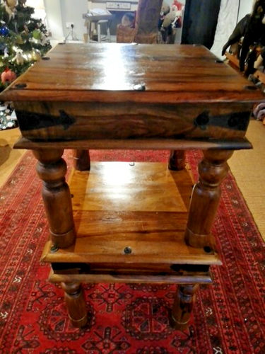 Maharani Sheesham Wood Thakat Coffee Table, Pair of. | eBay UK