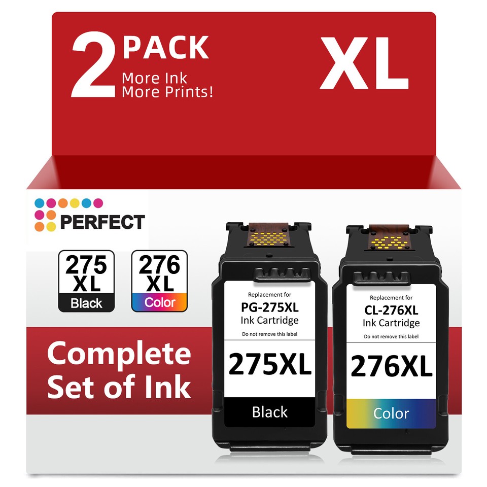 PG-275XL CL-276XL Ink Cartridges for Canon PIXMA TS3500 TS3522 TR4700 ...