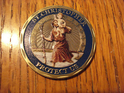 St. Christopher Protect US Patron Saint of Travelers AMEN Driver Token ...