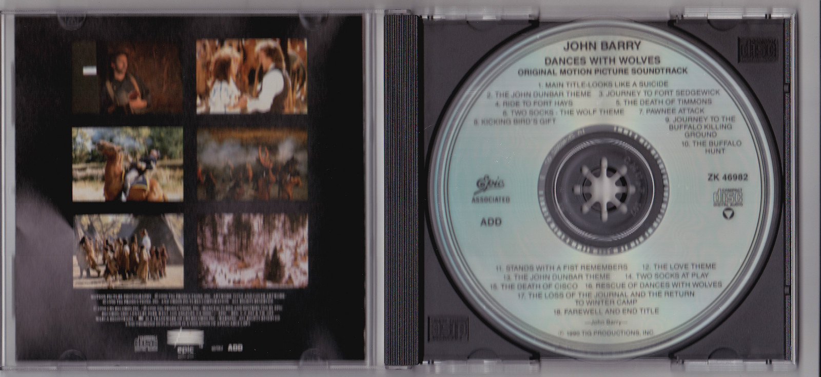 John Barry - Dances With Wolves - Soundtrack - CD (Epic Associated ...