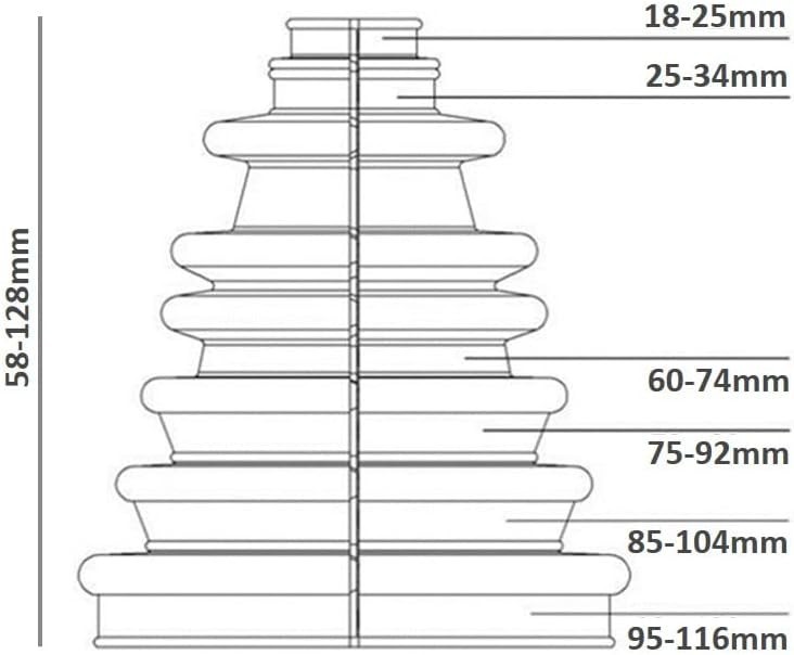 Universal CV Boot Kit Split Joint Gaiter Stretchable Replacement Car ...