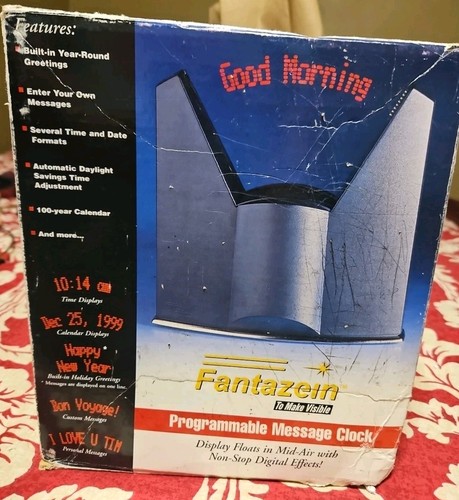 Fantazein Programmable LED Time Date Clock Message Sign #U2100S ...