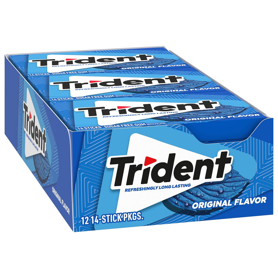 Original Flavor Sugar-Free Chewing Gum, 12 Packs of 14 Pieces (168 ...