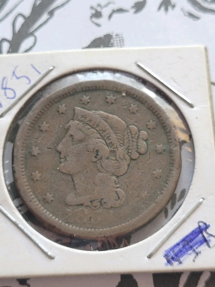 US Large Cent 1796-1857 Type Set Cull Low Grade Dateless Or Heavily ...
