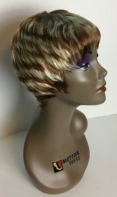 Ladies Short Ombre molly Hair Wig For Black Women Natural Synthetic Wig ...