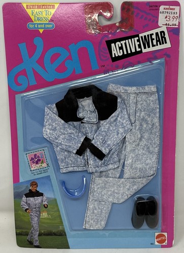 VTG Mattel Ken Active Wear Acid Wash Denim Canadian Tuxedo Velvet Cuffs ...