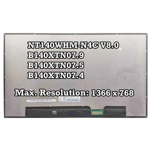 NT140WHM-N4C V8.0 B140XTN07.9 B140XTN07.5 fit B140XTN07.4 LCD LED ...