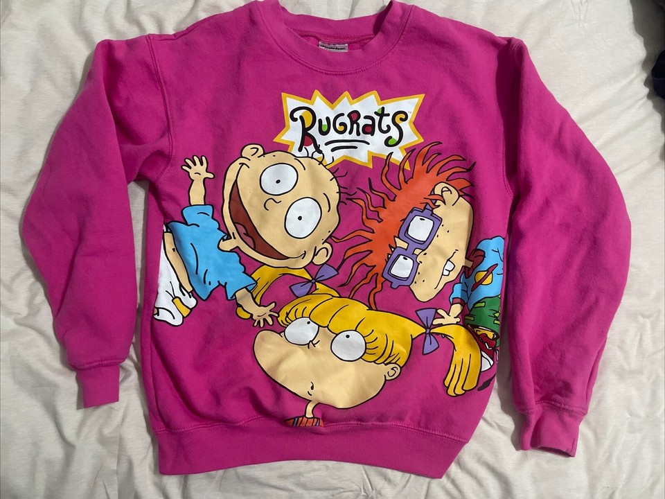 Rug Rats Hot Pink Sweater Pull Over Xs (1) Nickelodeon Cartoon | eBay