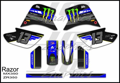Razor MX350 graphics kit decals THICK AND HIGH GLOSS | eBay