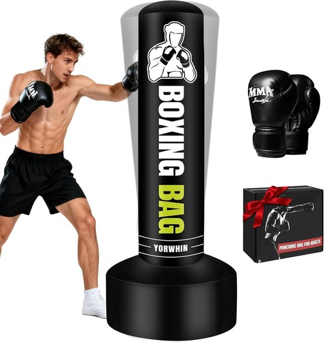 Standing Punching Bag for Adults, Upgrated Base Boxing Bag with Stand ...