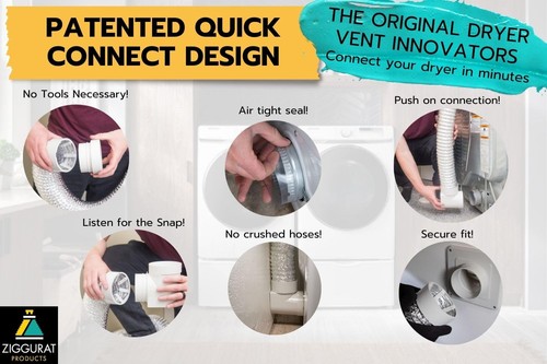 STV-M Space-Saving Dryer Vent – Airtight Seal, Durable Build, Complete ...