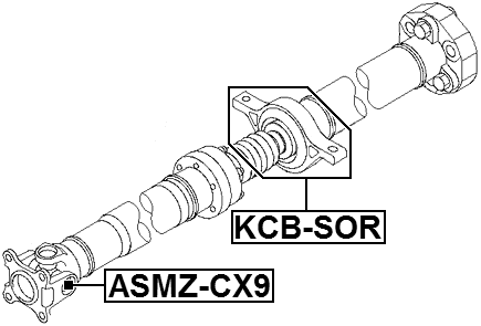 Center Bearing Support Febest KCB-SOR Oem 49300-2P100 | eBay