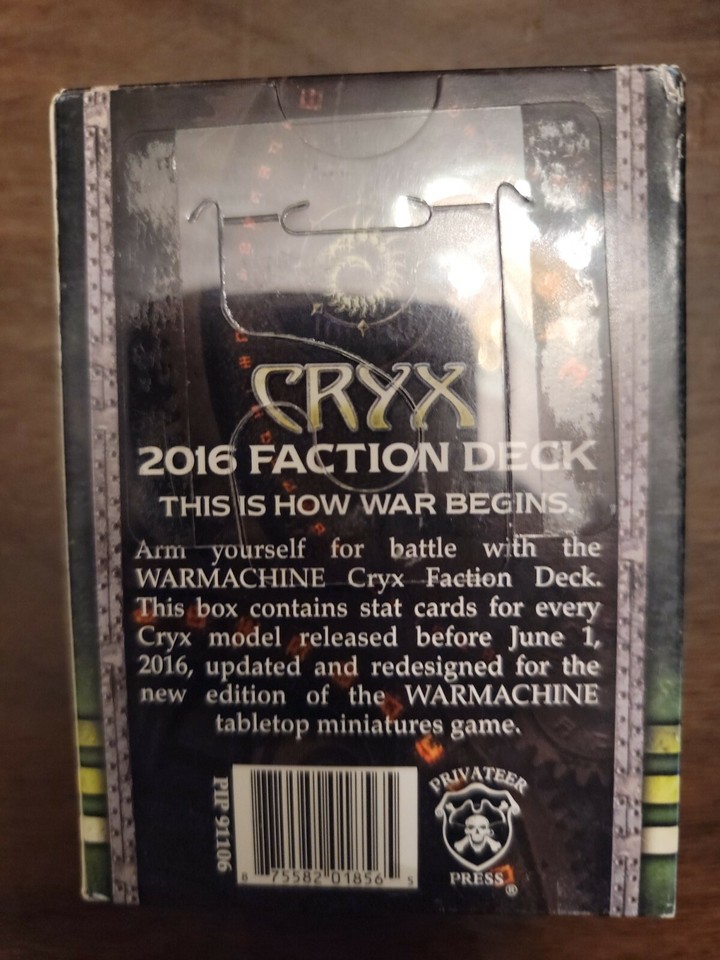 Warmachine Cryx 2016 Faction Deck PIP 91106 NEW IN BOX! | eBay