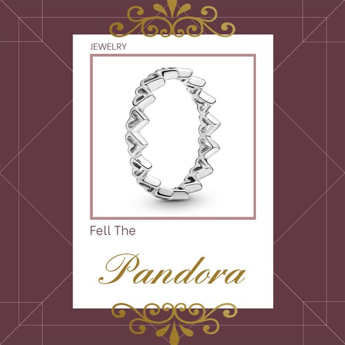 Authentic PANDORA S925 ALE Silver Freehand Hearts Ring 198696C00 | eBay