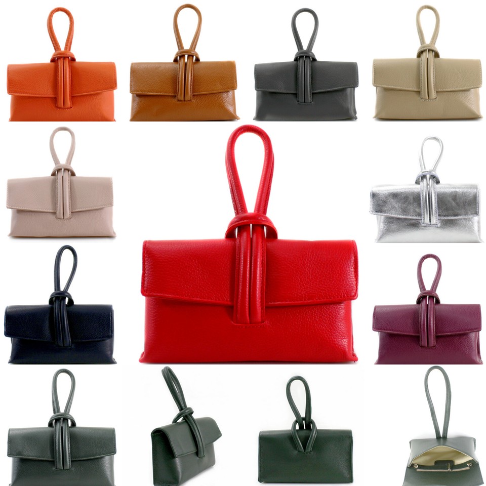 Leather Clutch Handbag Women Loop Lock Flap Crossbody Strap Shoulder ...