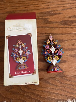Christmas Keepsake Ornament Feliz Navidad 2005 Tree ~4.5x2.5” | eBay