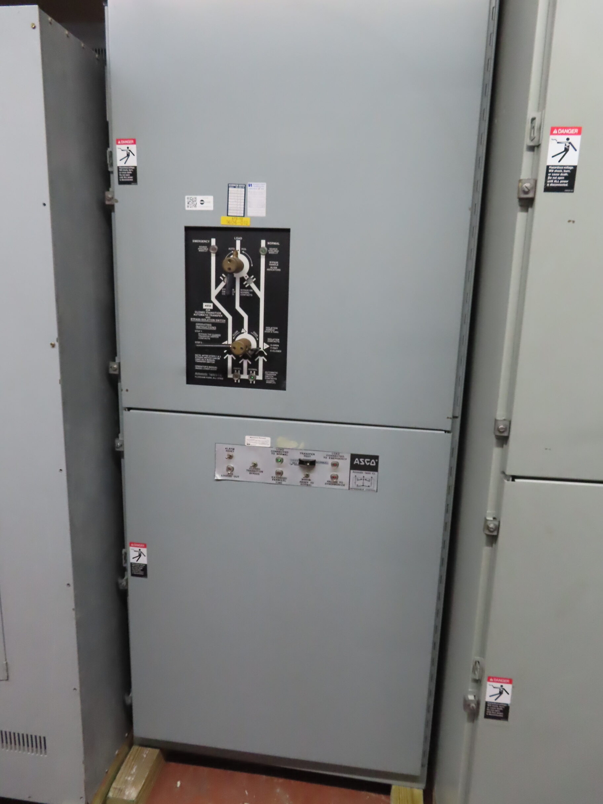 ASCO 434 AUTOMATIC TRANSFER SWITCH E434360097C 600A 480V 3PH 1YEAR ...