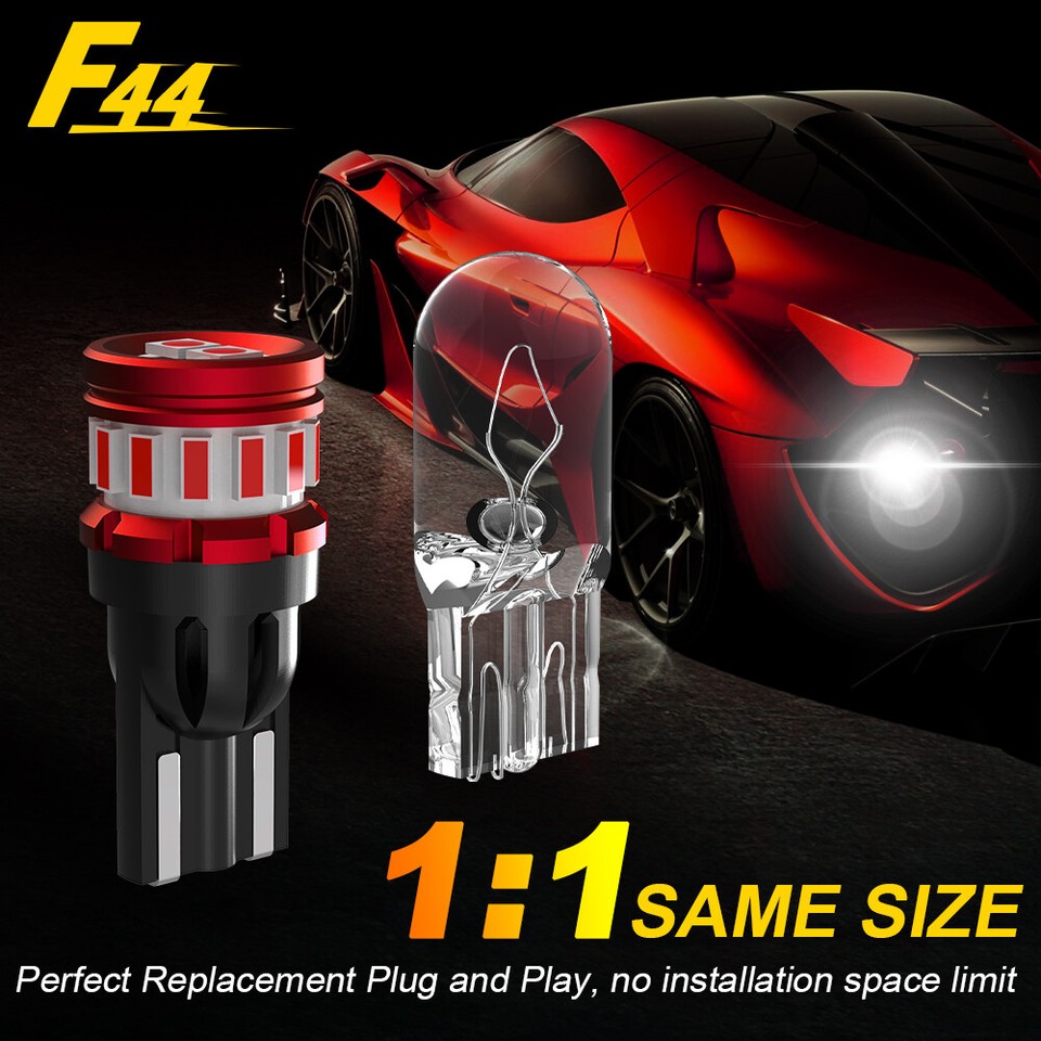 2825 168 192 194 175 2821 T10 Pure Red LED Inner Tail Light Bulbs Super ...