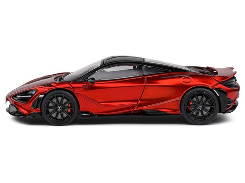 2020 McLaren 765 LT Volcano Red Metallic with Black Top 1/43 Diecast ...