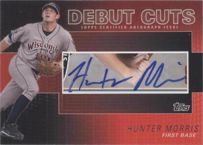 2010 Topps Pro Debut - Debut Cuts Cut Autographs Hunter Morris #DC-HM ...