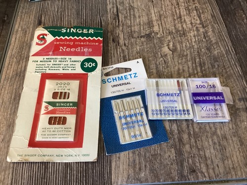 Vintage 1960s SINGER Sewing Machine NEEDLES And Schmetz 5 Pk Plus More ...