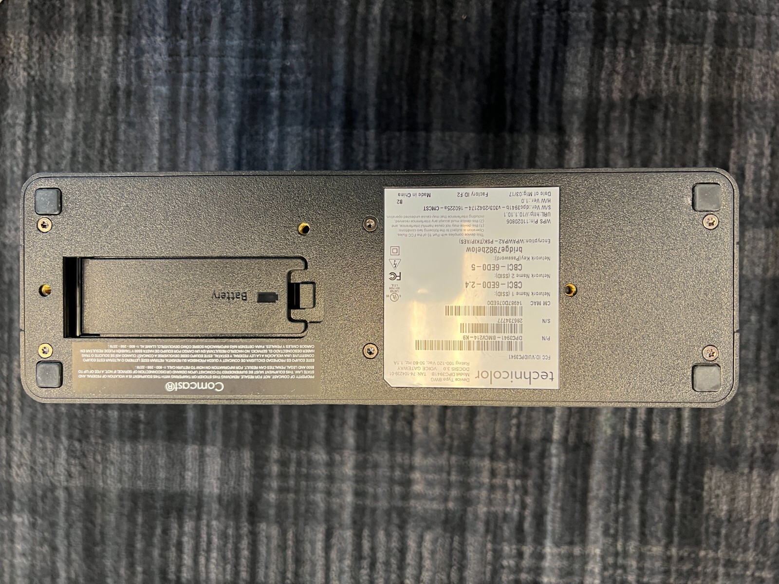 Technicolor DPC3941B Comcast Business Dual Band WiFi Cable Modem Router ...