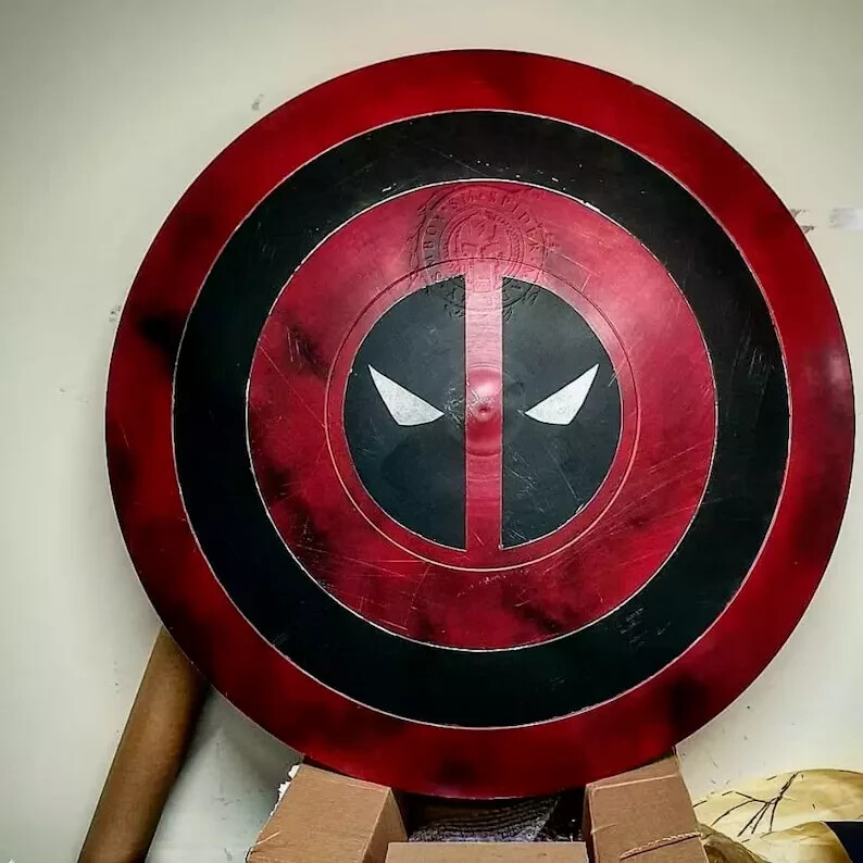 Captain Deadpool Shield Costume Shield Cosplay Prop Captain America ...