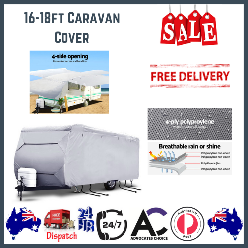 Caravan Cover Heavy Duty 16-18ft 4 Layer Waterproof Campervan Camper ...