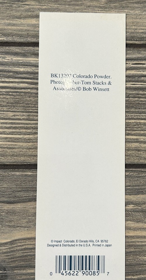 Vintage Impact Ski Breckenridge Bookmark Colorado Powder | eBay