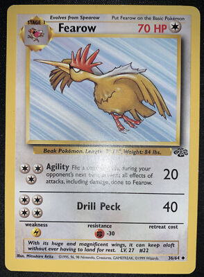 FEAROW - Jungle Set - 36/64 - Uncommon Pokemon Card - Unlimited Edition ...