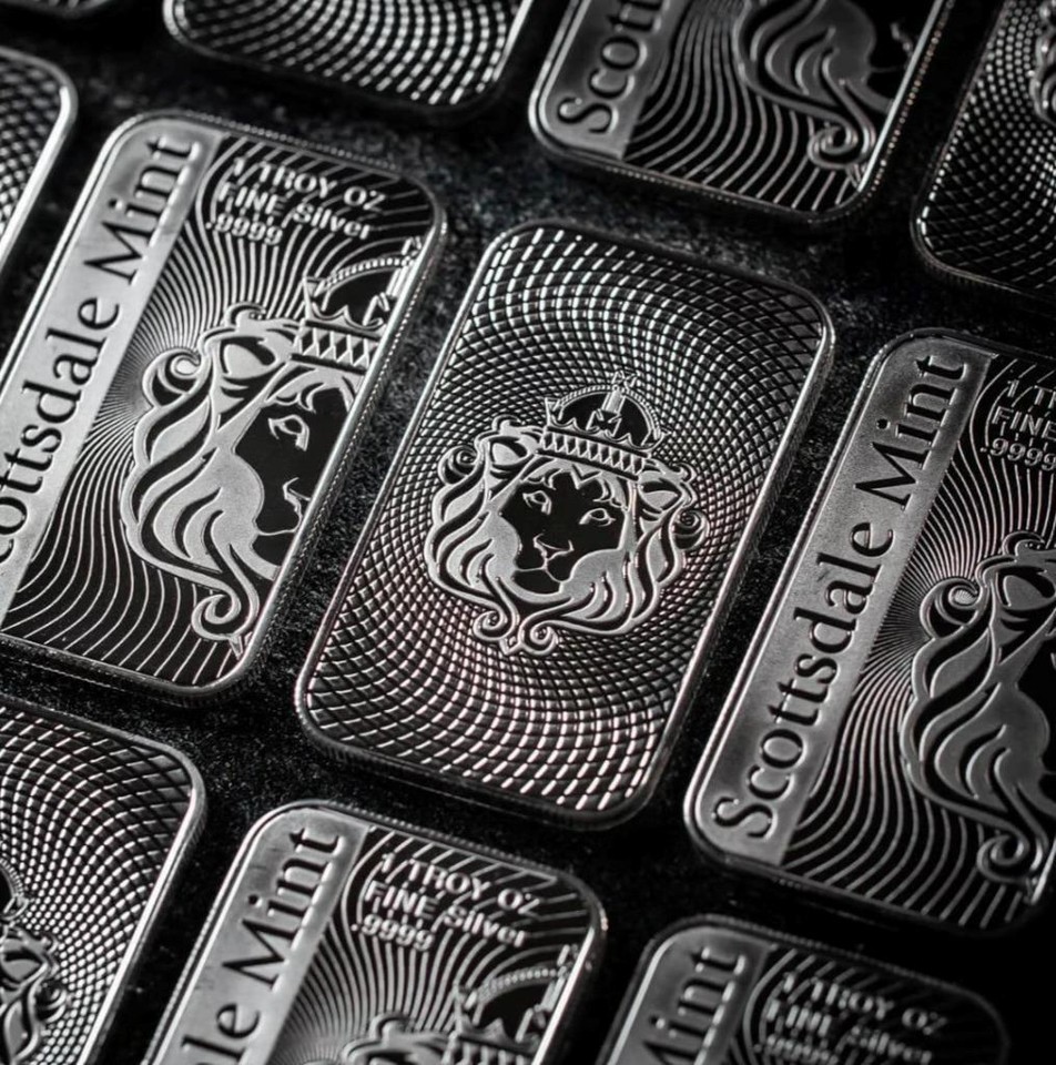 20 x 1 oz .9999 Silver Bar - Scottsdale Mint VORTEX Silver Bullion Bar ...