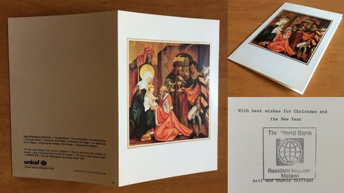 Greeting Card Christmas & New Year Malawi,The World Bank, Printed in ...