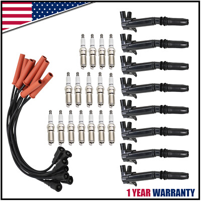 Ignition Coils & Wireset & Spark Plug For 2010-2014 Ford F-150 SVT ...