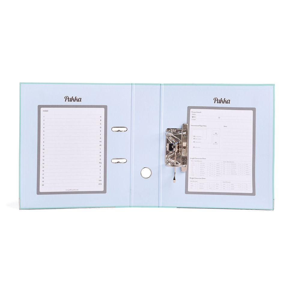 Pukka A4 Lever Arch File Folder Document Storage 70 mm Pastel Colours 3 ...