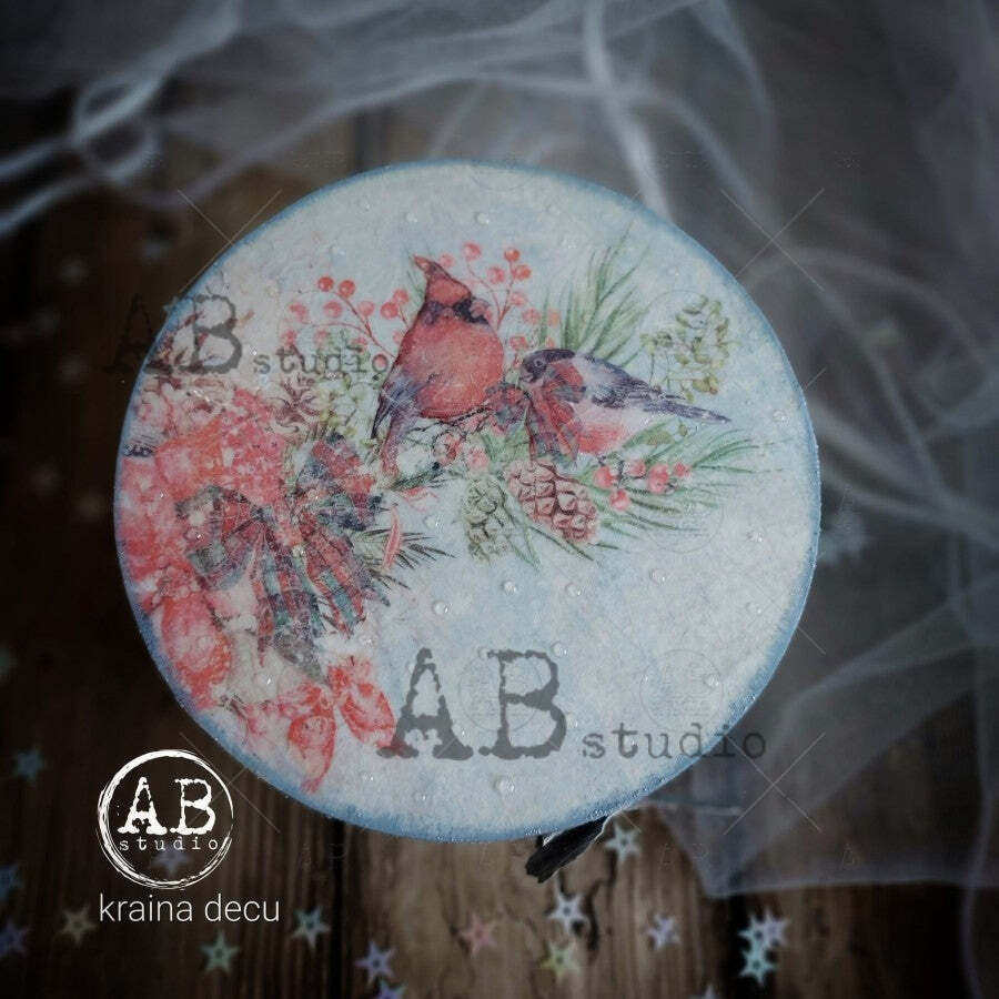 Winter Cardinals | A4 Rice Paper | Paper for Decoupage | AB Studios | eBay