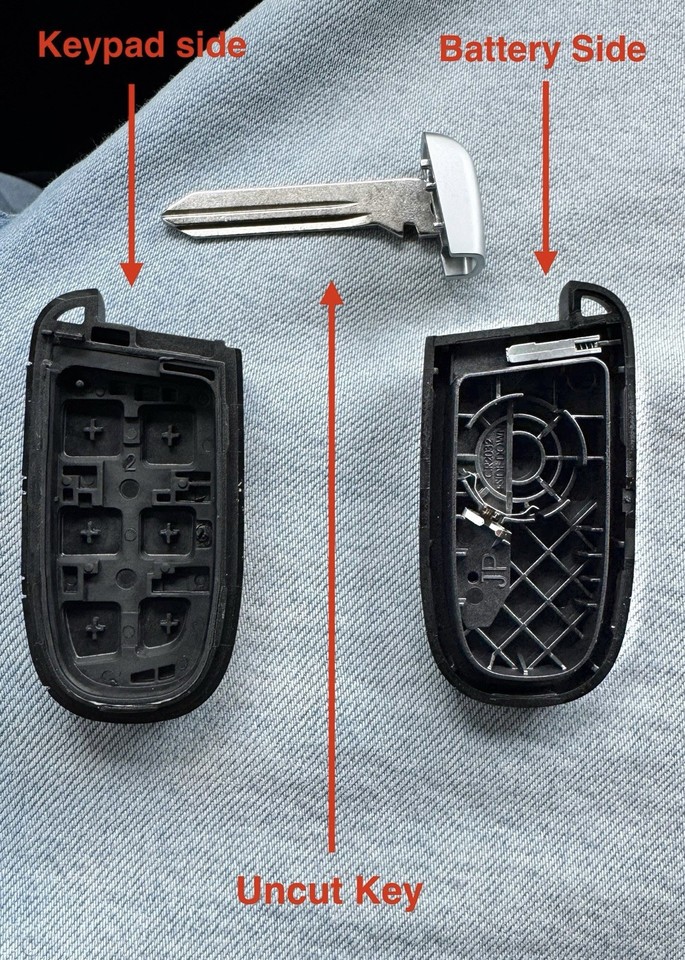 DODGE CHALLENGER CHARGER BLACK SRT REDEYE KEY FOB WITH LOGO (SHELL ONLY ...