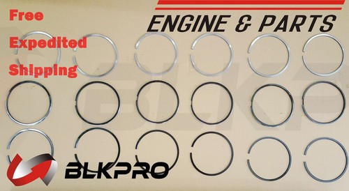 6* PISTON RING SET FOR L10 CUMMINS L10 M11 LTA10 3803977 3 rings Celect ...