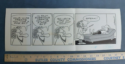 ORIGINAL COMIC STRIP ART DOCTOR SMOCK BY GEORGE LEMONT DAILY COMIC ...