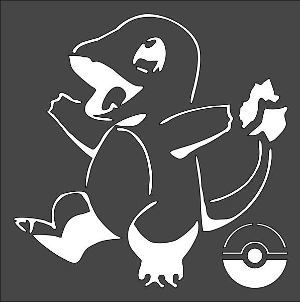 Charmander Stencil