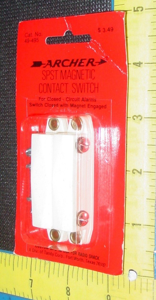 Archer SPST Magnetic Contact Switch 49-495 Radio Shack Alarm Fort Worth ...